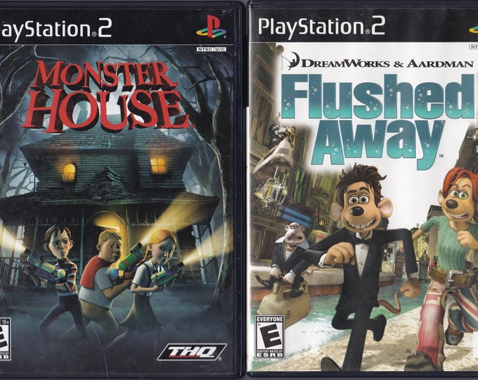 PS2 Game Collection/ Monster House and Flushed Away/ Playstation 2 ...