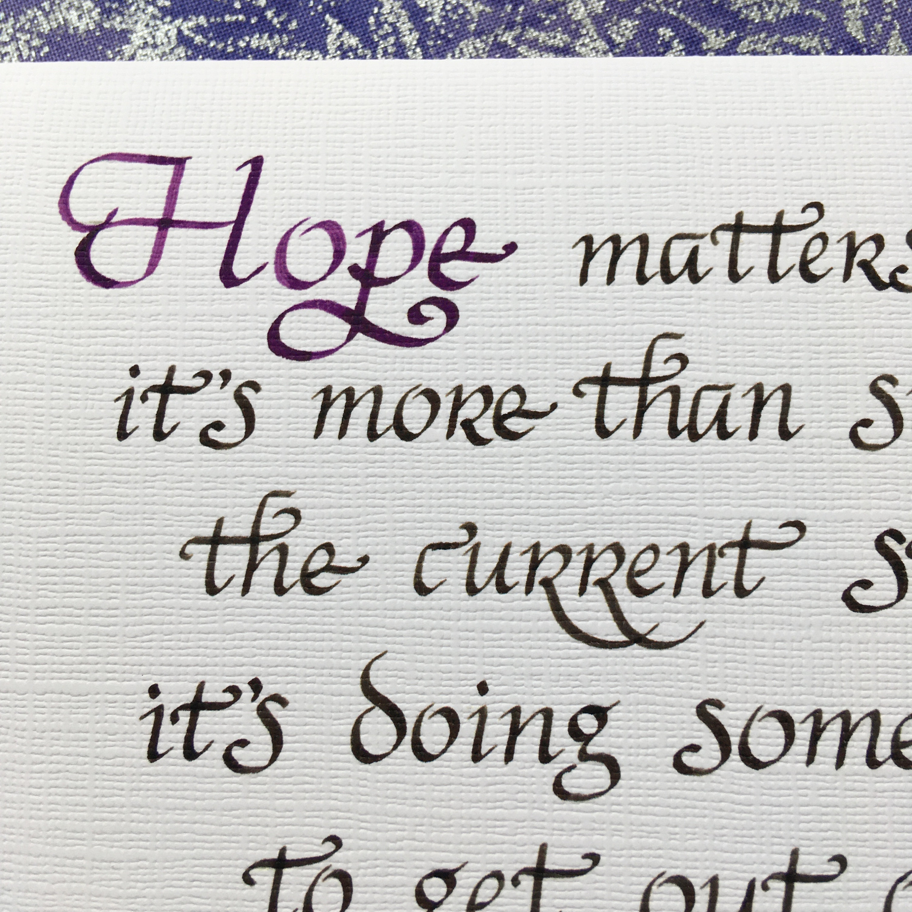 Hope Calligraphy Card 4.25 X 5.5 Hope Quote - Etsy