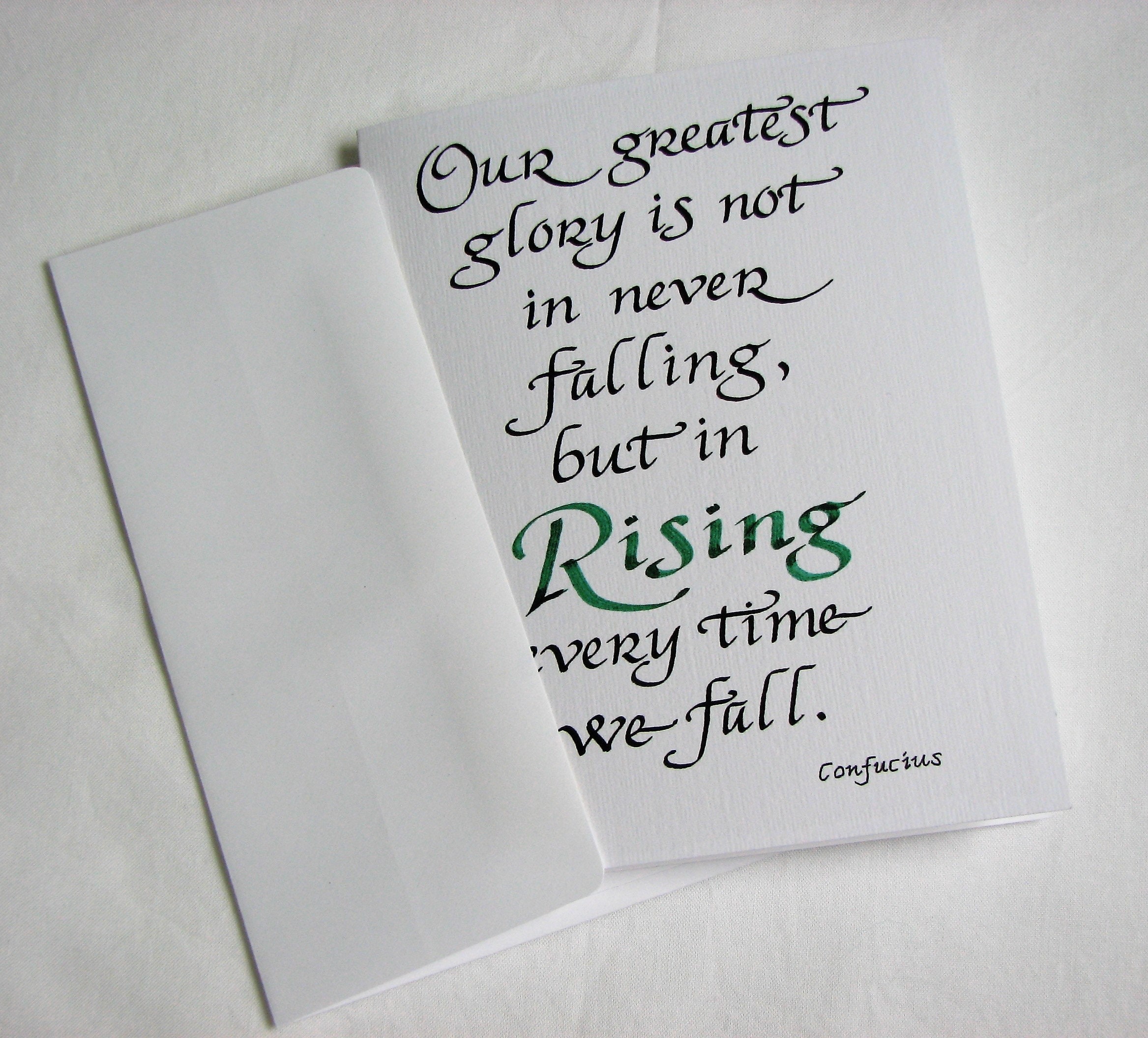 Encouragement Calligraphy Card 4.25 X 5.5 Encouraging Quote Card, Card ...