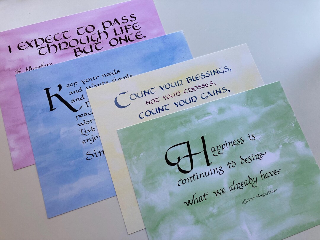 Inspirational Quote Prints: Watercolor Calligraphy Art (8x10) - Etsy