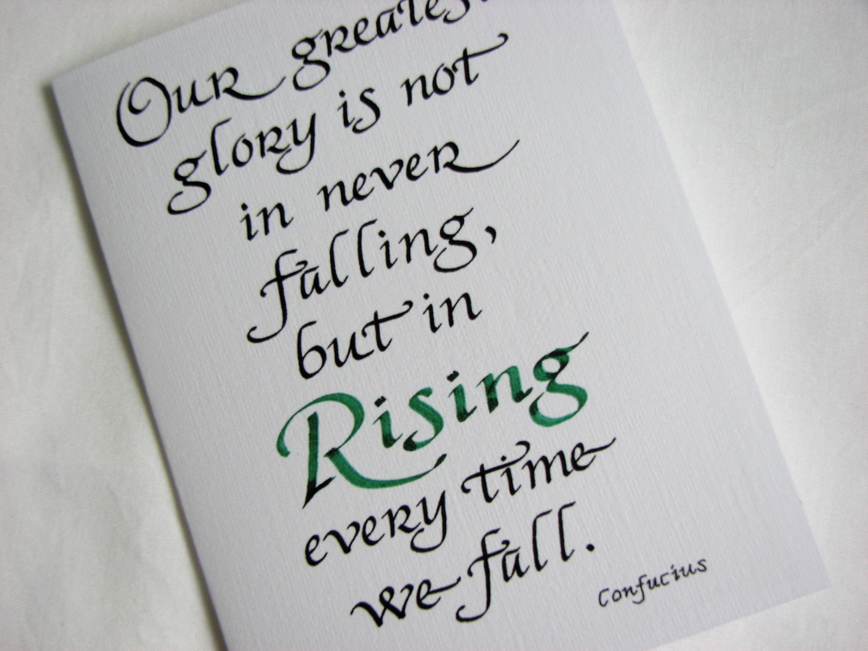 Encouragement Calligraphy Card 4.25 X 5.5 Encouraging Quote Card, Card ...