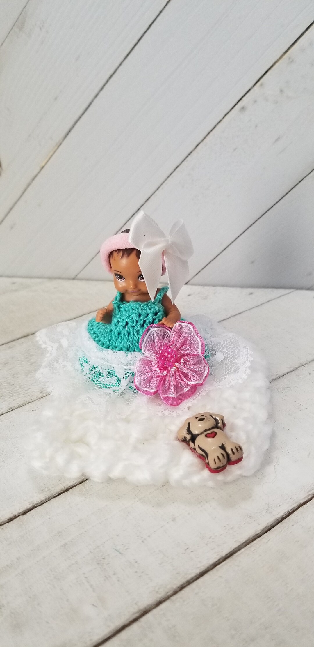 Barbie Baby Handmade Crochet Miniature Crochet Dress and - Etsy