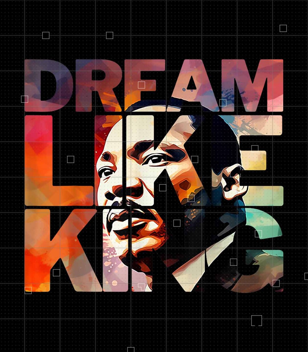 Dream Like King PNG, Black History Month Png, Luther King Day Png, MLK ...