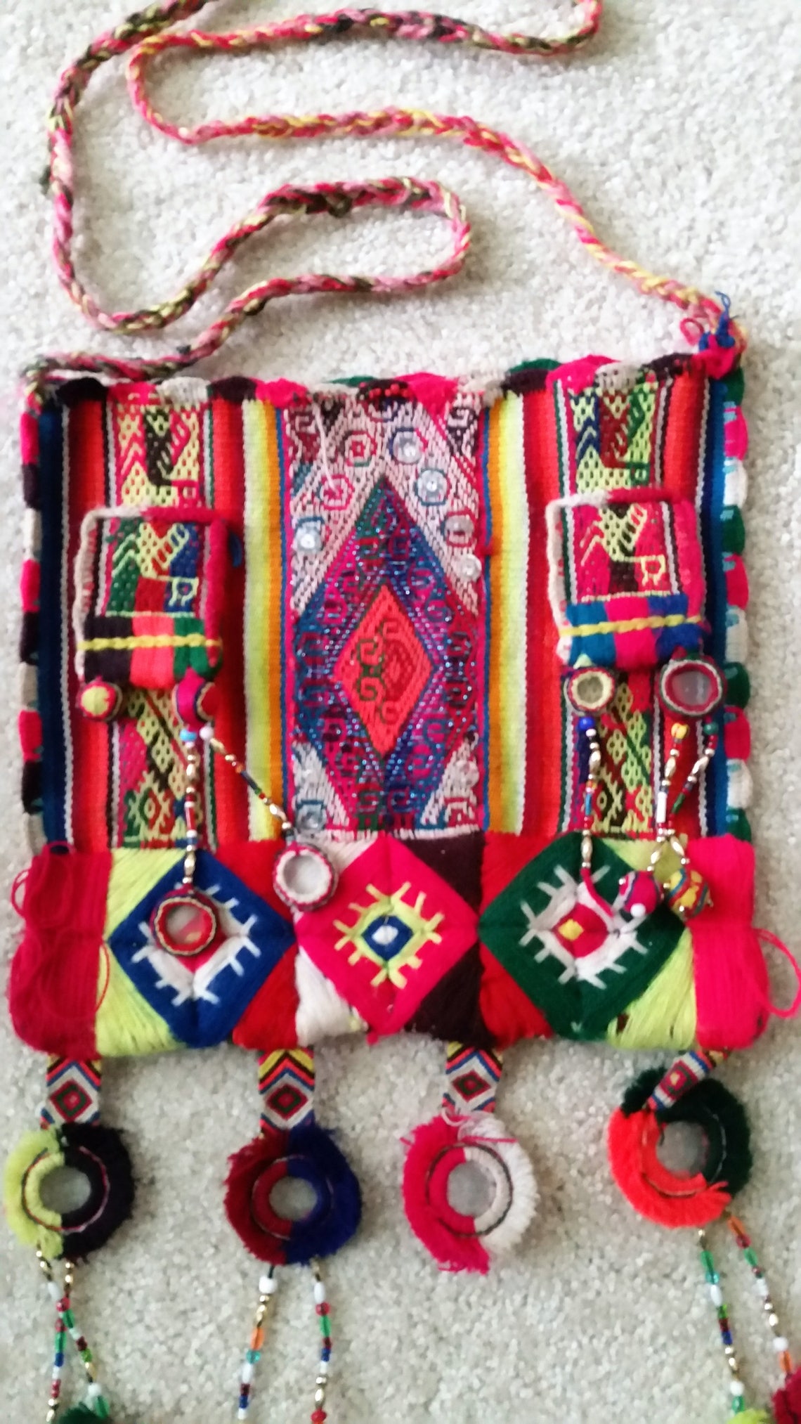 Bolivian chuspa Cocoa Bag Made of Vintage - Etsy
