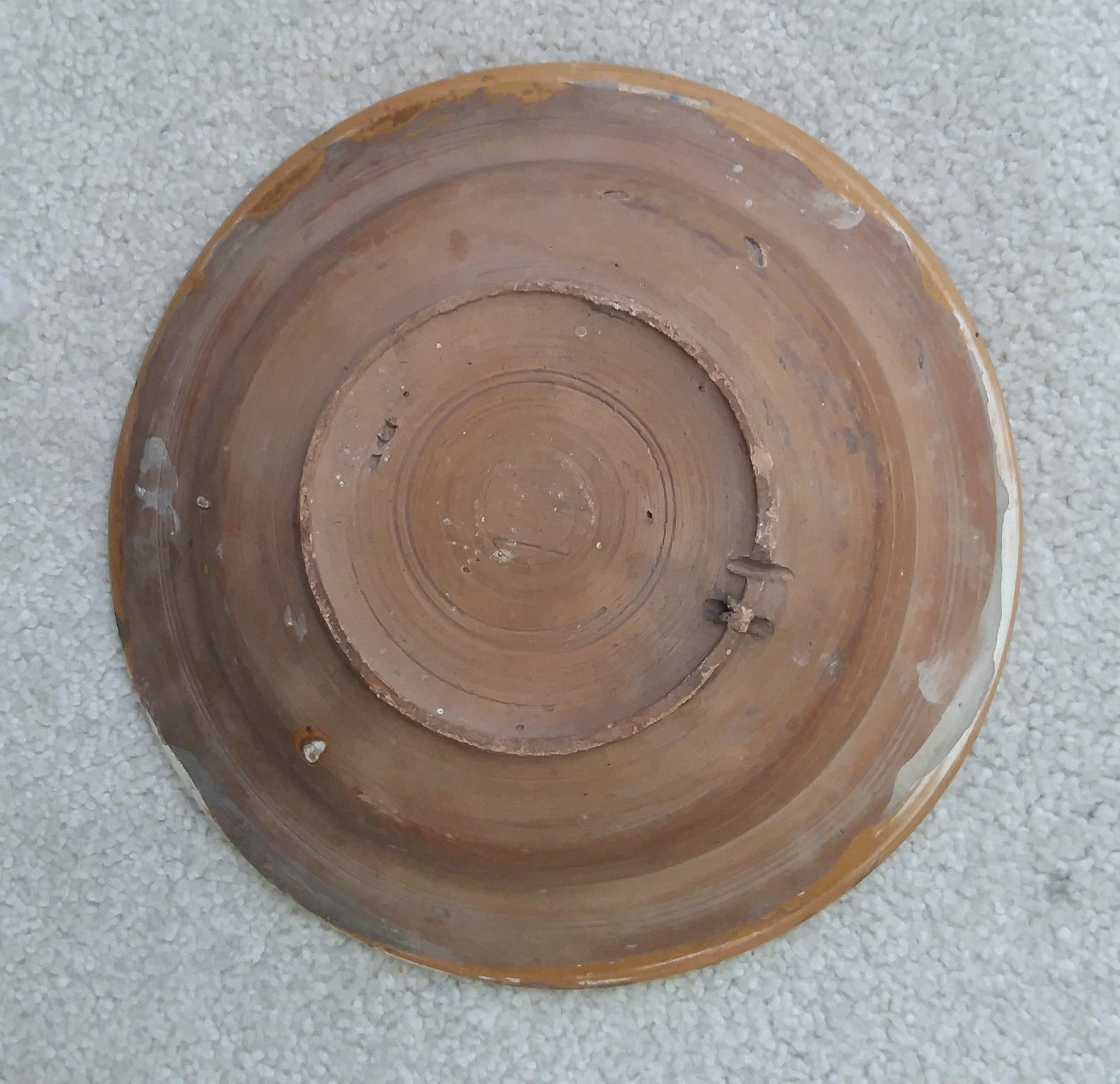 Folk Art German Redware Pottery Redware Shallow Bowl Hand - Etsy