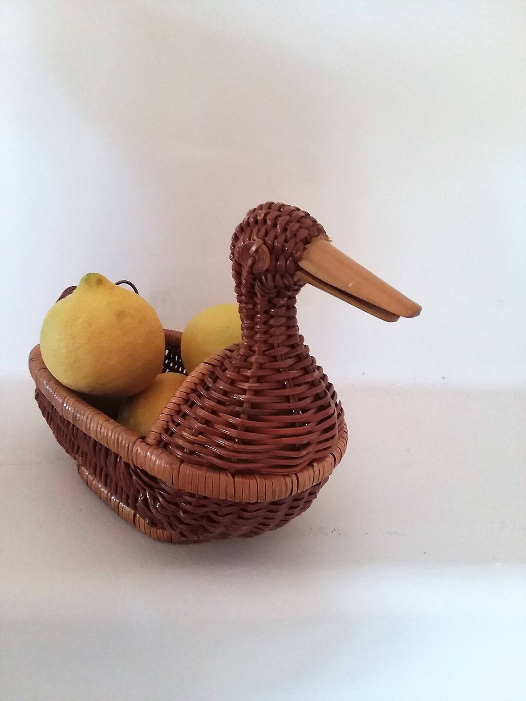 Wicker Duck Basket - Storage, Display - Made in Republic of China - Mid ...