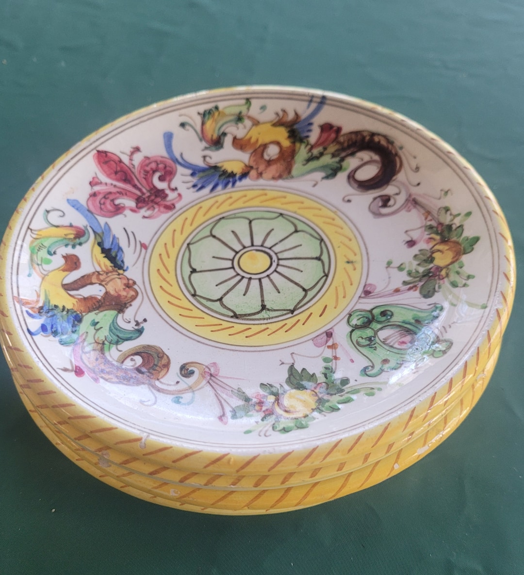 Etrusca Deruta Plates - Italian Faience - Handpainted Raffaellesco ...