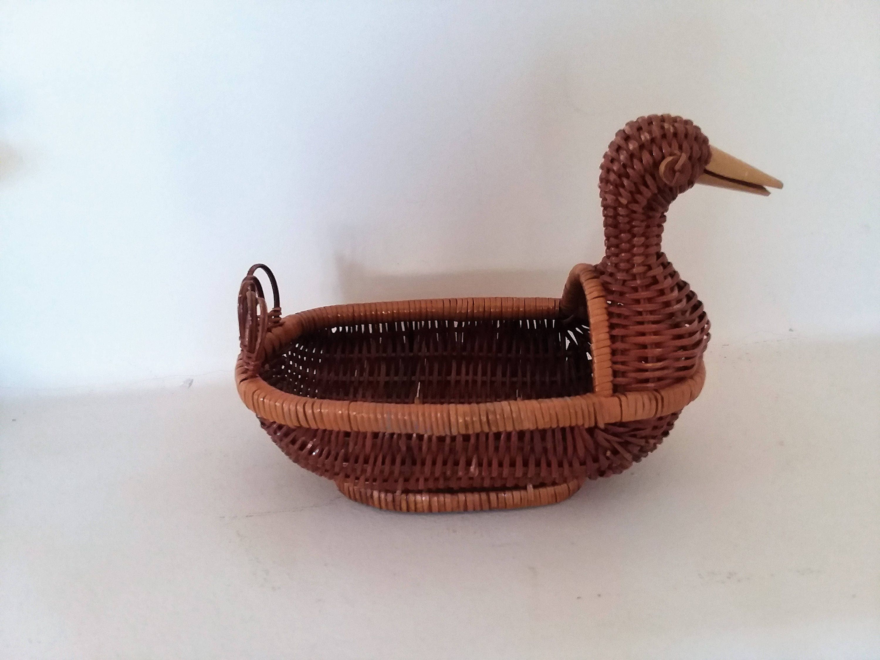 Wicker Duck Basket Storage Display Made in Republic of | Etsy