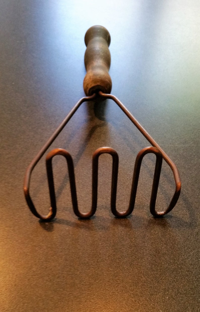 Vintage Wood Handled Wire Potato Masher Vegetable Masher - Etsy