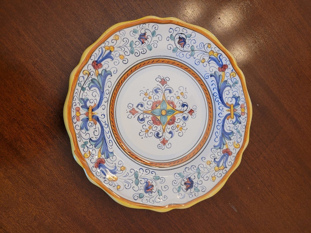 Deruta "ricco" Plate - Signed - Made in Deruta, Italy - Handpainted ...