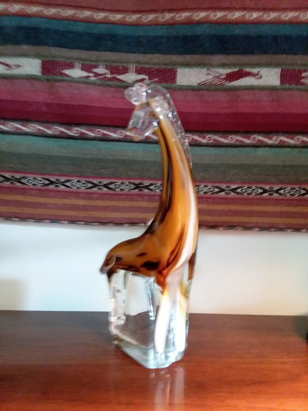 Graceful Handblown Glass Giraffe Figurine - Murano Like Quality ...