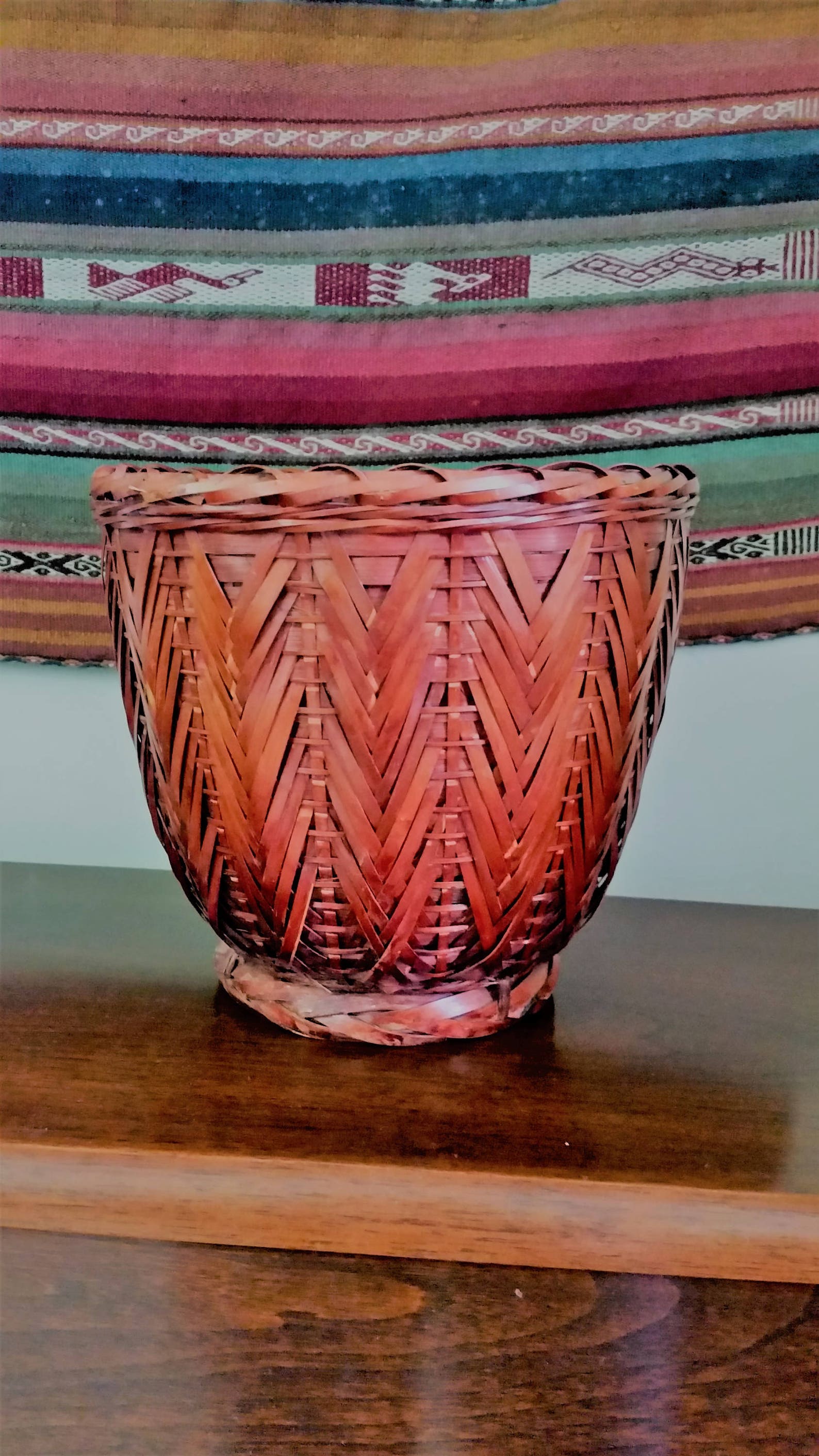 Japanese Style Basket Planter - Handmade Intricate Weave - Elegant ...