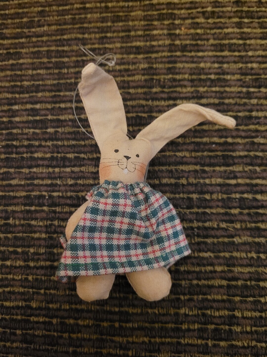 Miniature 3 Inch Hand Sewn Bunny Rabbit - Vintage - Ornament, Doll Toy ...
