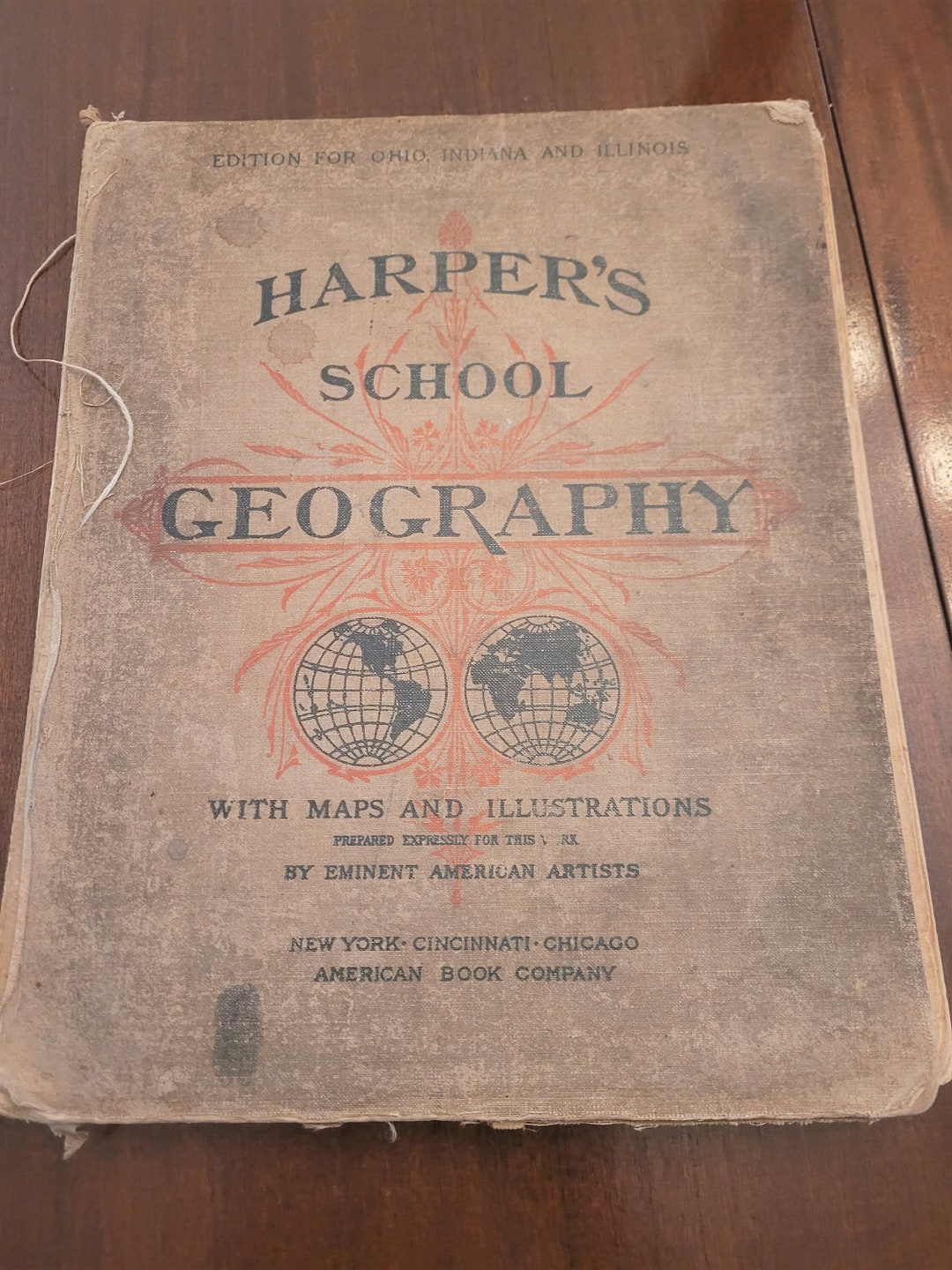 Harper's School Geography Book 1892 Richly Illustrated, Maps, Text ...