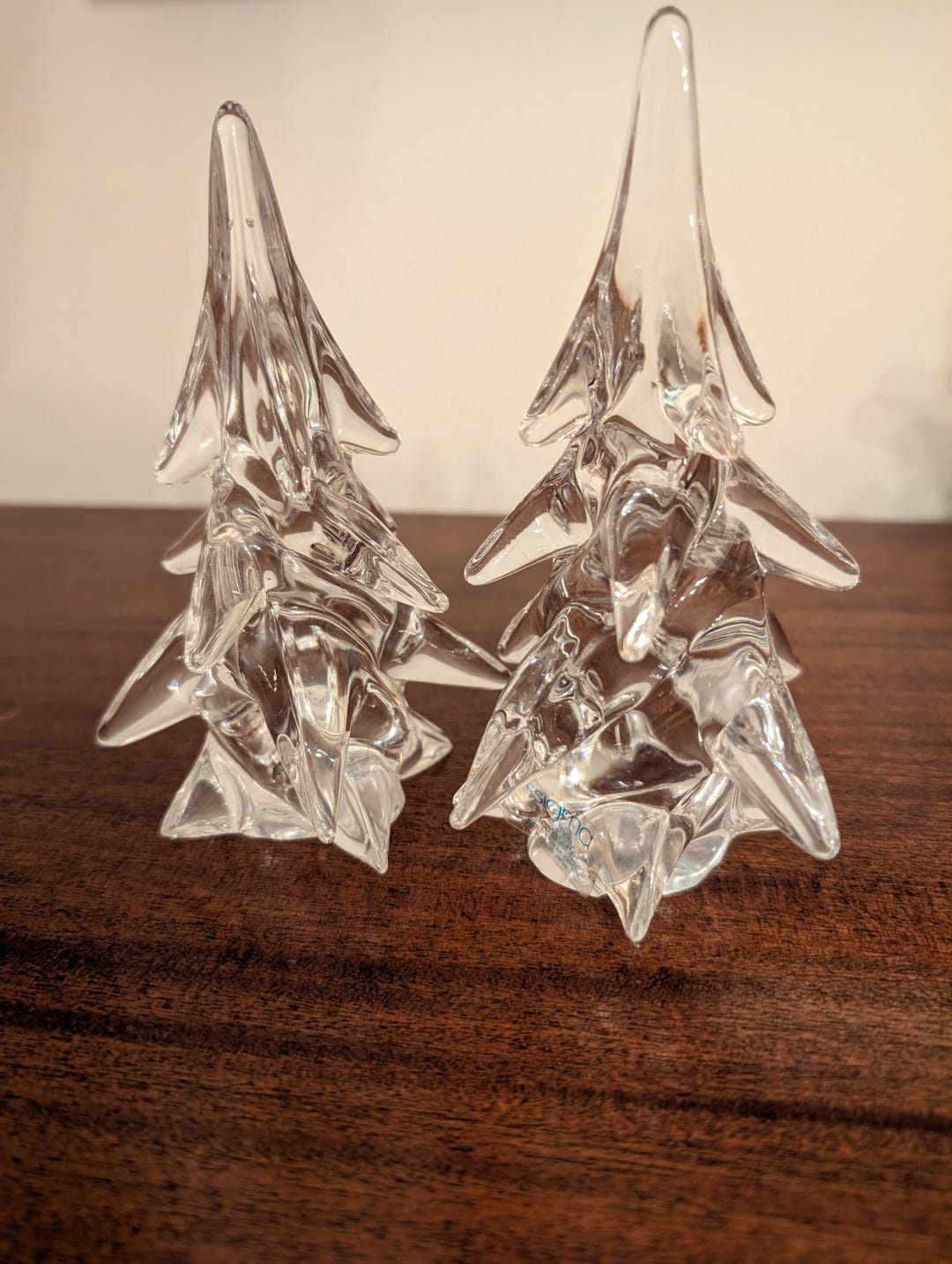 Sigma Mid Century 24% Lead Crystal Trees Modernist Sculpture Reflects ...
