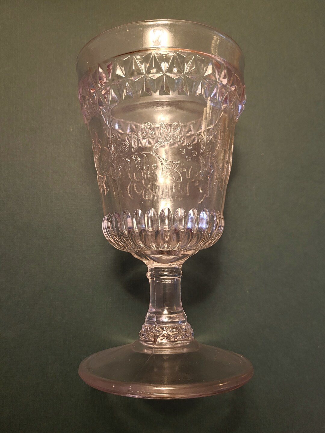 EAPG Adams or US Glass Co. "wildflower" Pattern Clear Pressed Glass ...