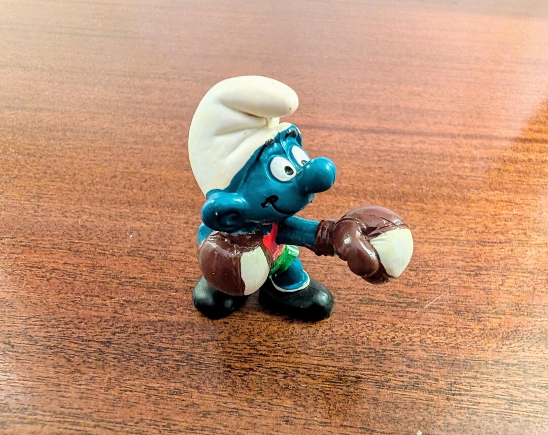 Boxing Smurf #40508 - 1980 Collectible Smurf - Schliech Peyo - PVC ...