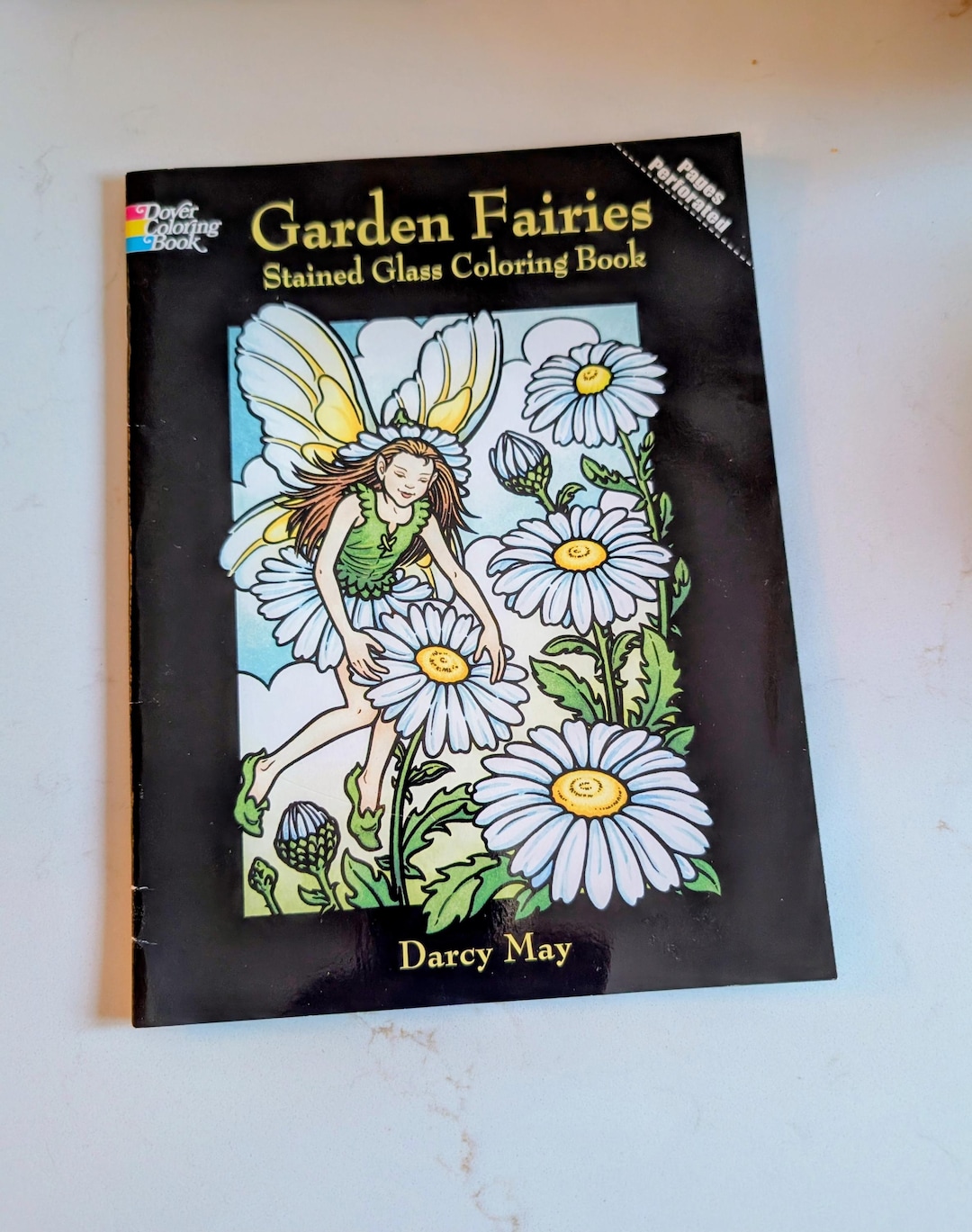 Garden Fairies by Darcy May Stained Glass Coloring Book 16 Ready to ...