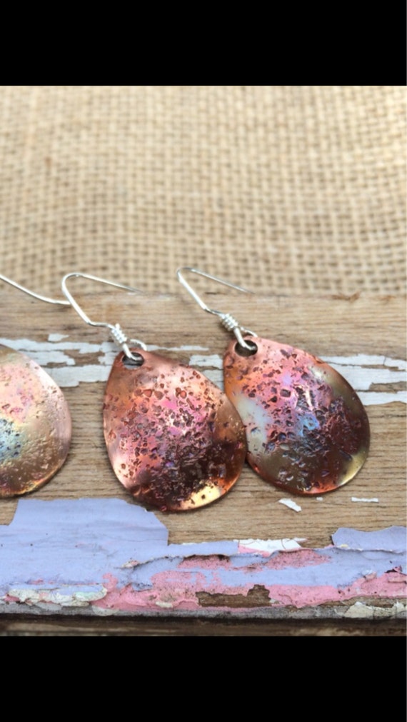 Items similar to Copper fire painted on Etsy