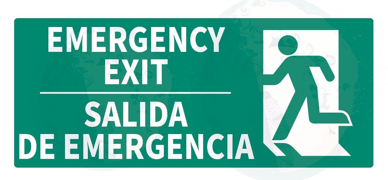 Bi-lingual Emergency Exit Decal - Etsy