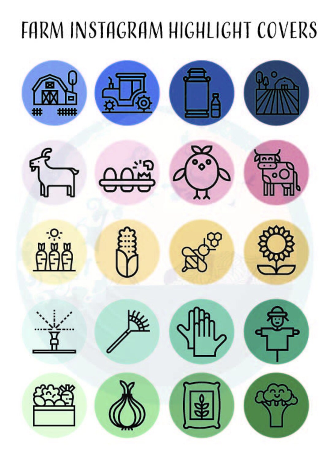 Farming Instagram Highlight Covers - Etsy