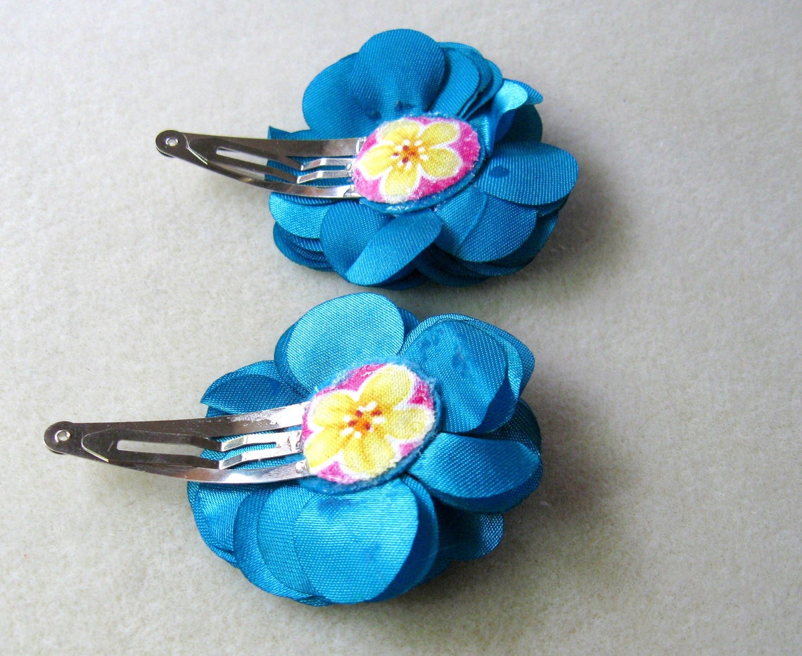 Flower Hair Clip Silver Hair Accessories Handmade - Etsy