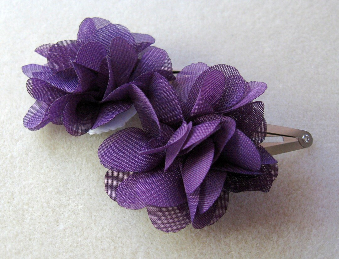 Flower Hair Clip Silver Hair Accessories Handmade - Etsy