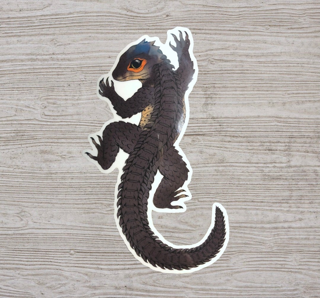Red Eye Crocodile Stink Transparent Matte Vinyl Sticker - Etsy