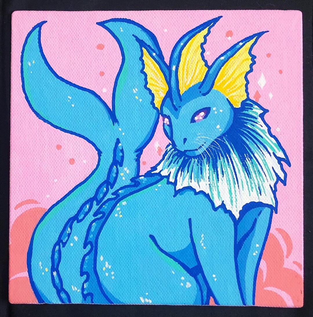 Vaporeon Pokémon POSCA Marker Painting - Etsy