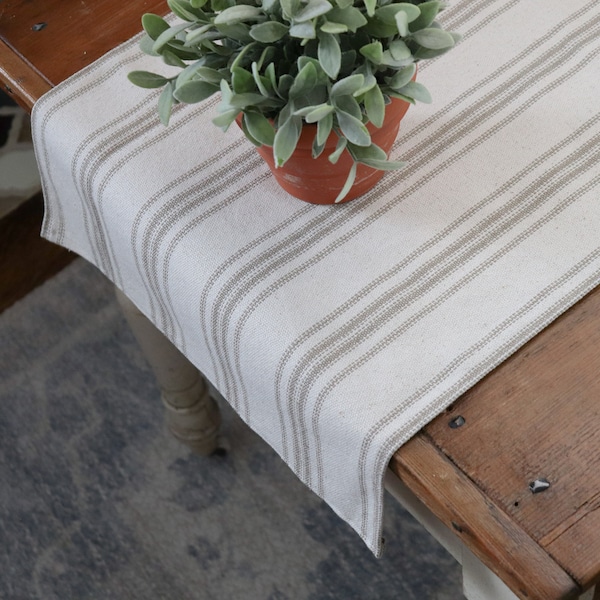 Striped Table Runner - Etsy