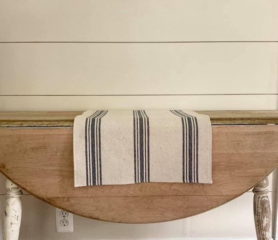 Grain Sack Table Runner Farmhouse Table Runner Beige Grain | Etsy