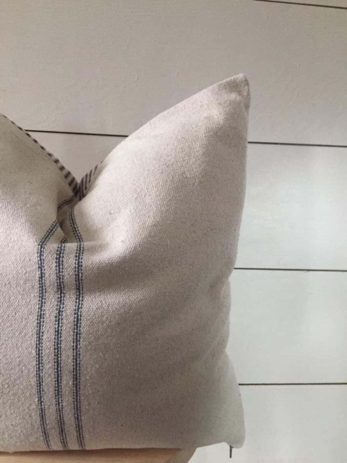 Grain Sack & Ticking Pillow Cover | Farmhouse Stripe Pillow Cover ...