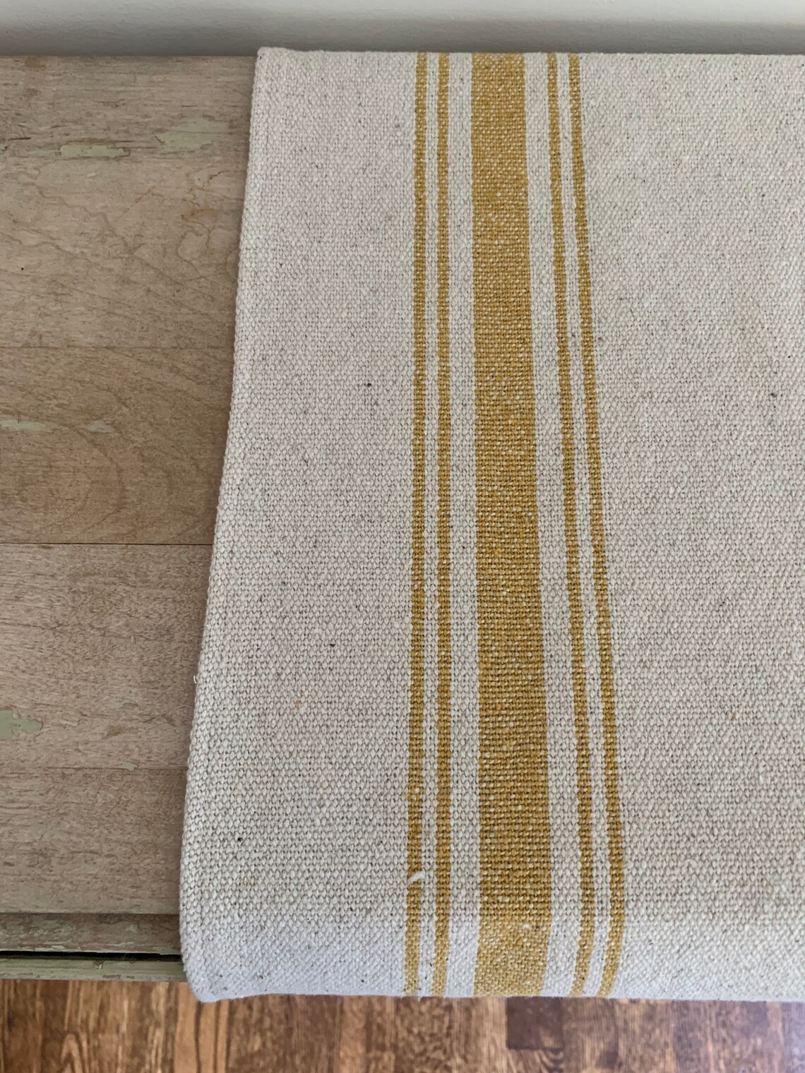 Grain Sack Table Runner | Farmhouse Table Runner | Beige Grain Sack ...