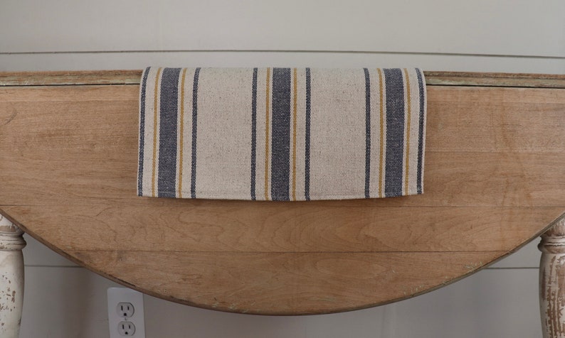 Grain Sack Table Runner | Farmhouse Table Runner | Beige Grain Sack ...
