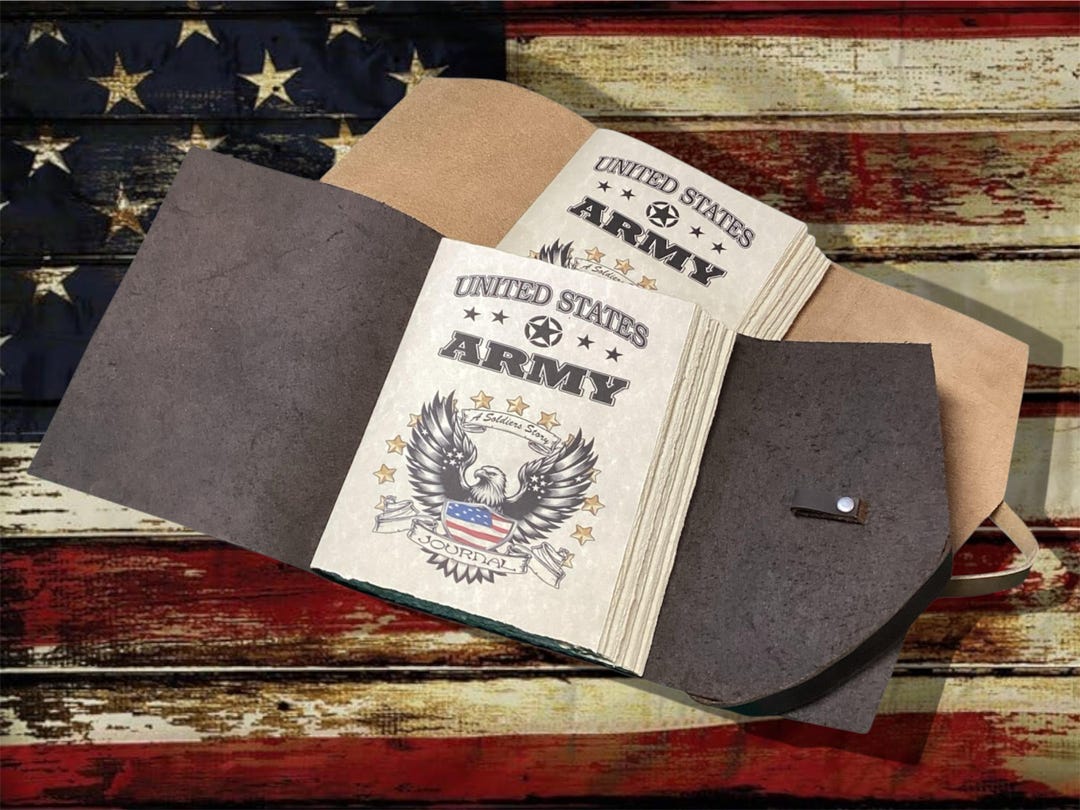 Handcrafted Leather Military Journal: 200 Page US Military Gift - Etsy