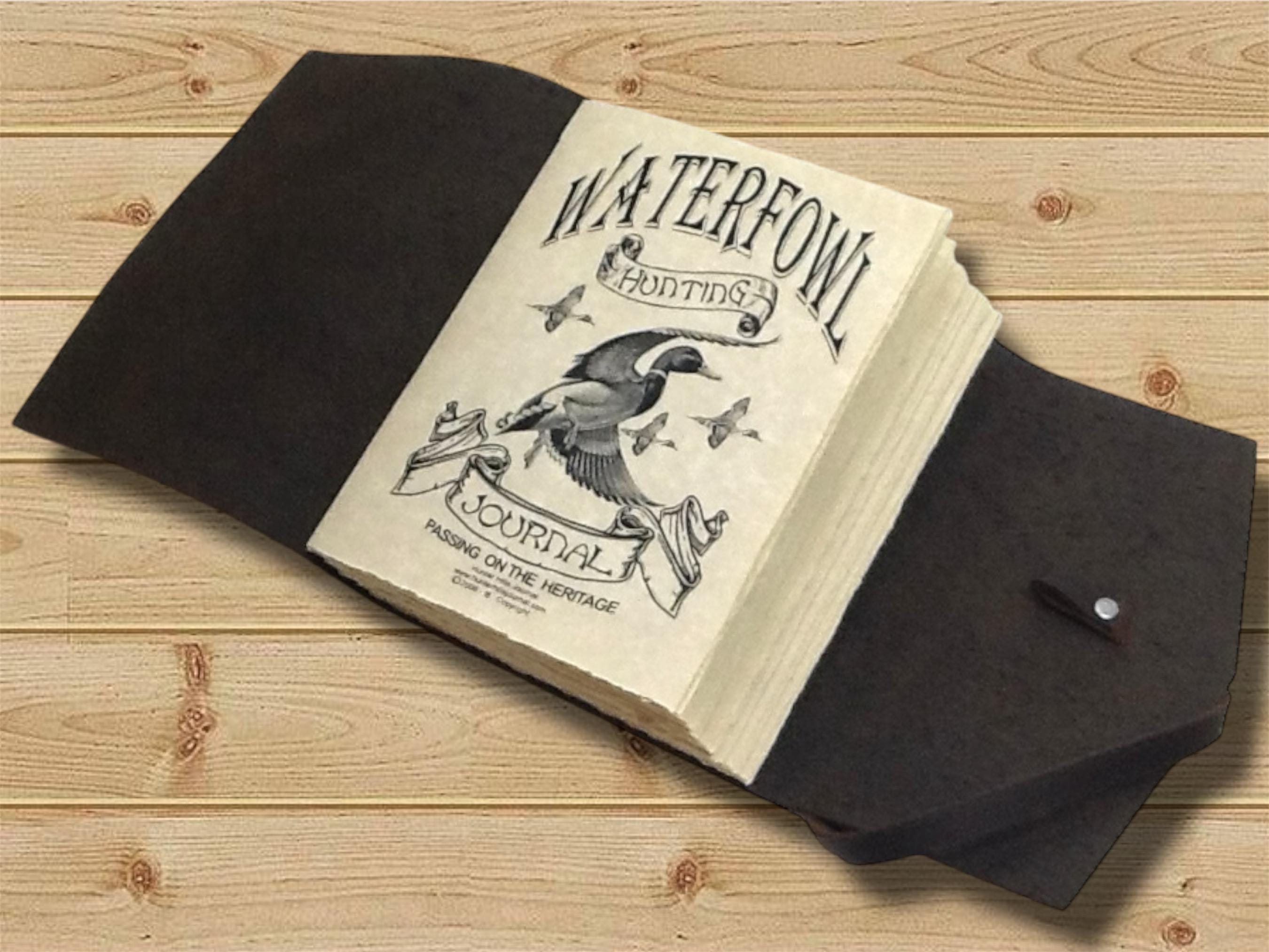 Waterfowl Hunting Journal, 200 Pages, Waterfowl Hunting Leather Logbook ...