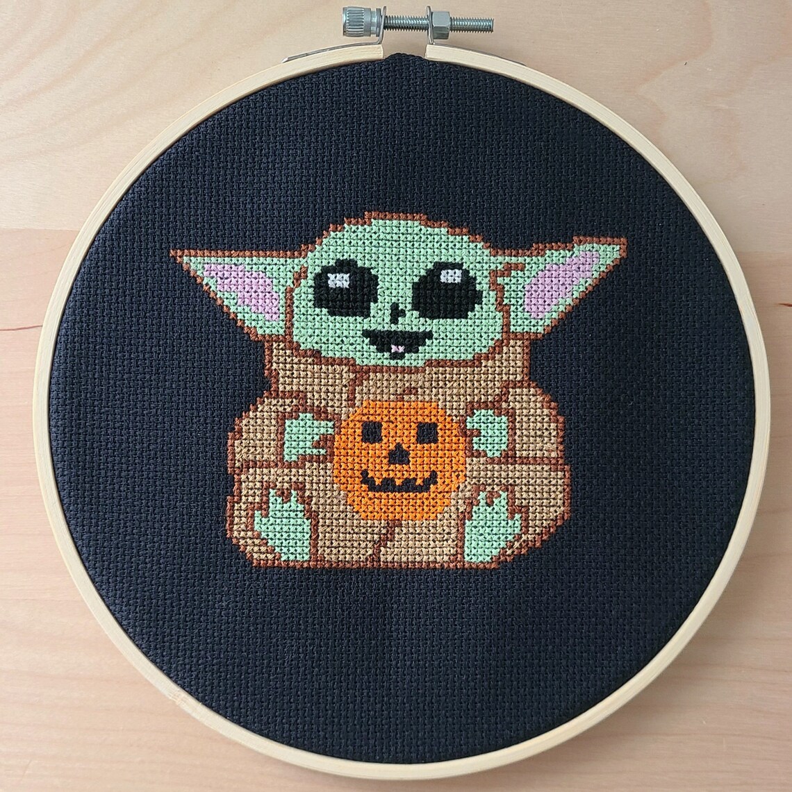 Halloween Baby Yoda Cross Stitch Pattern, PDF Digital Download, Star ...