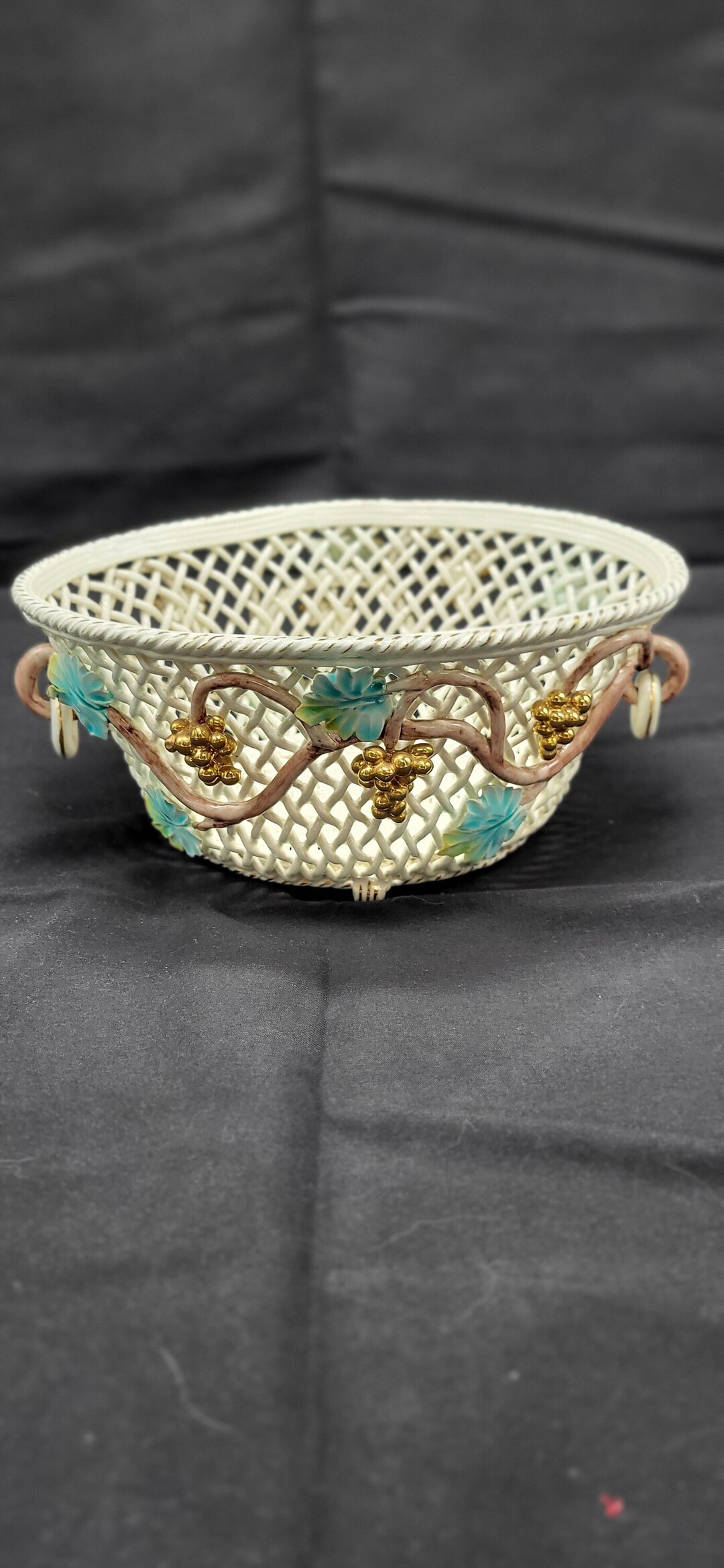 Vintage Italian Woven Micro Lattice Porcelain Bowl - Etsy