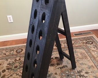 Riddling Wine Rack Handcrafted Wood Wall Hanging - Etsy