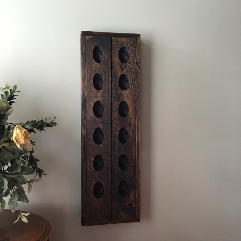 Dark Walnut Wine Rack French Riddling Rack Wall Mounted Wine - Etsy UK