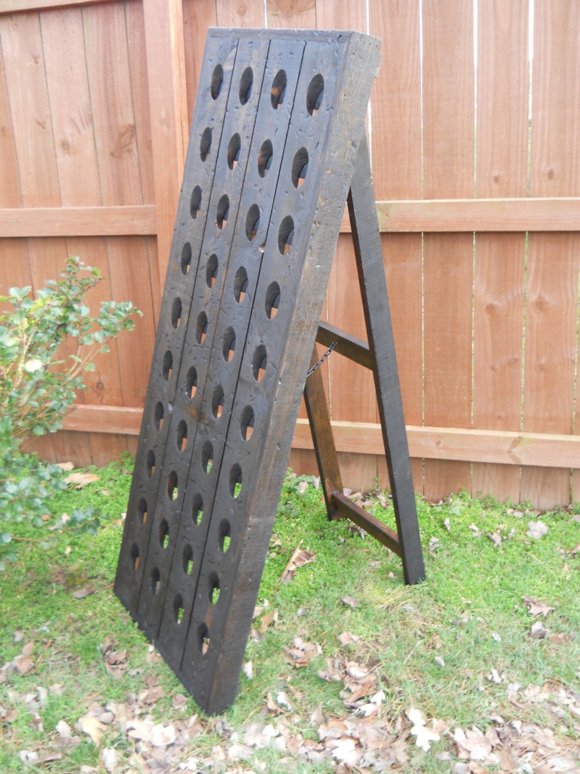 Distressed Dark Walnut Wine Rack A-frame French Riddling - Etsy