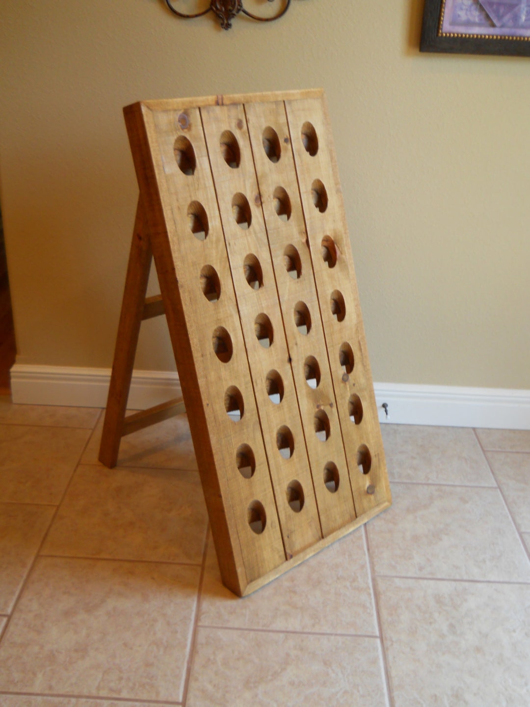 French Riddling Rack, Wine Rack, Riddling Rack, 28 Bottle Riddling Rack ...