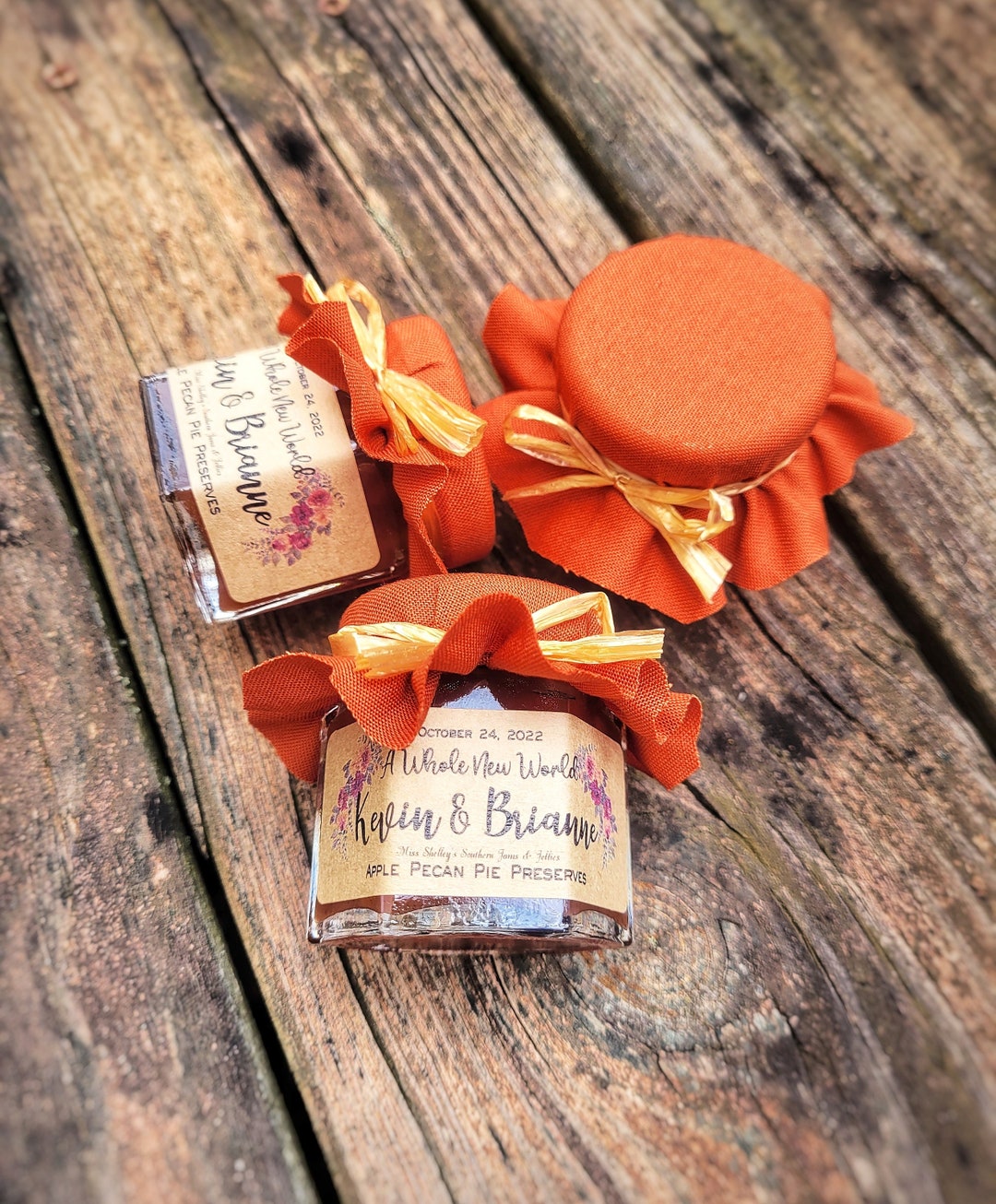 Fall Personalized Jam Jar Favor, 70 (1.5oz) Jam Wedding Favors, Rustic ...