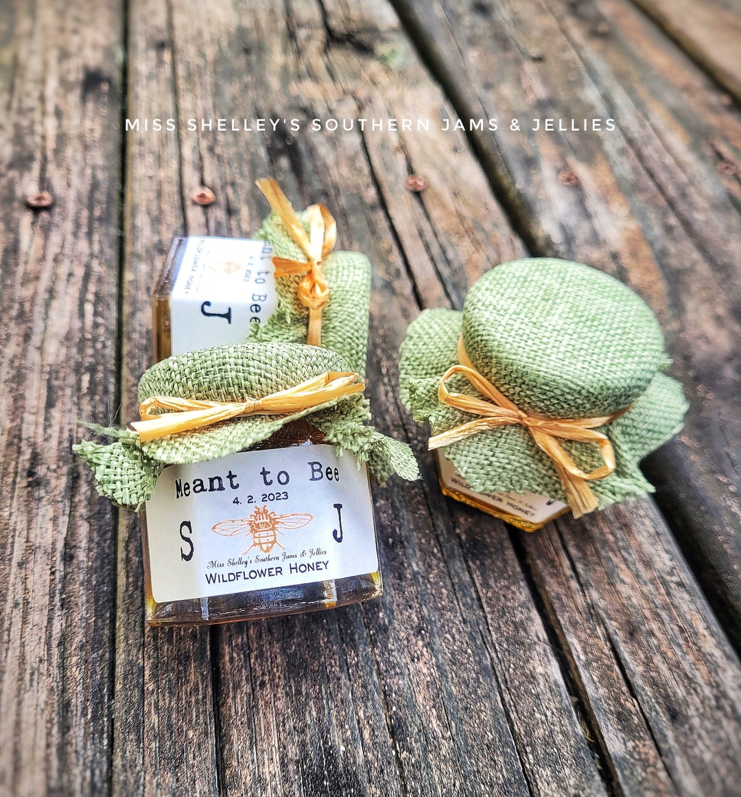 Rustic Honey Jar Favor, 50 (1.5oz or 2oz) Personalized Honey Jars ...