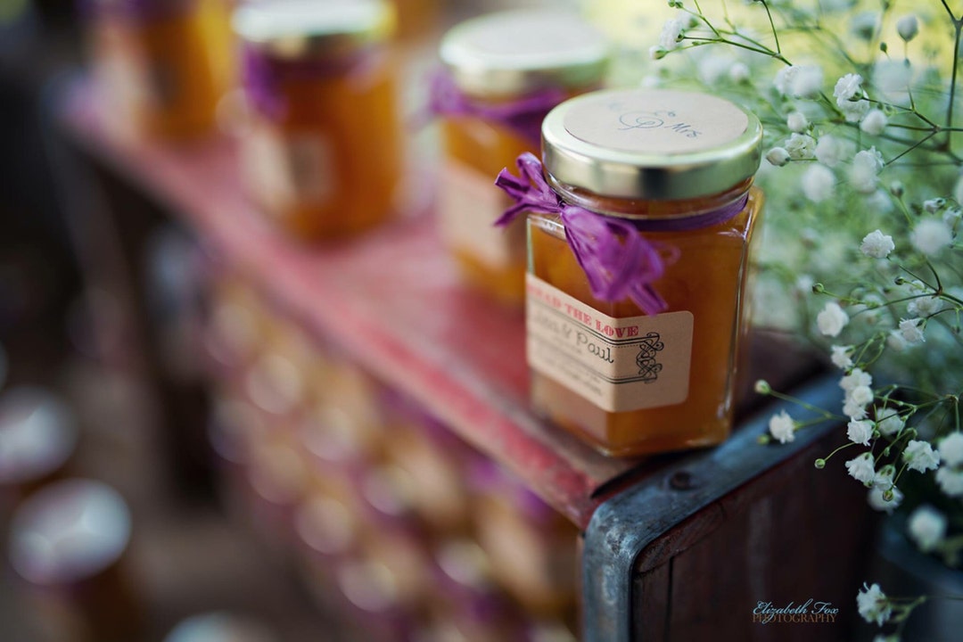 Personalized Wedding Jam Favors: Rustic Jam Jars (3.75oz, Set of 50) - Etsy