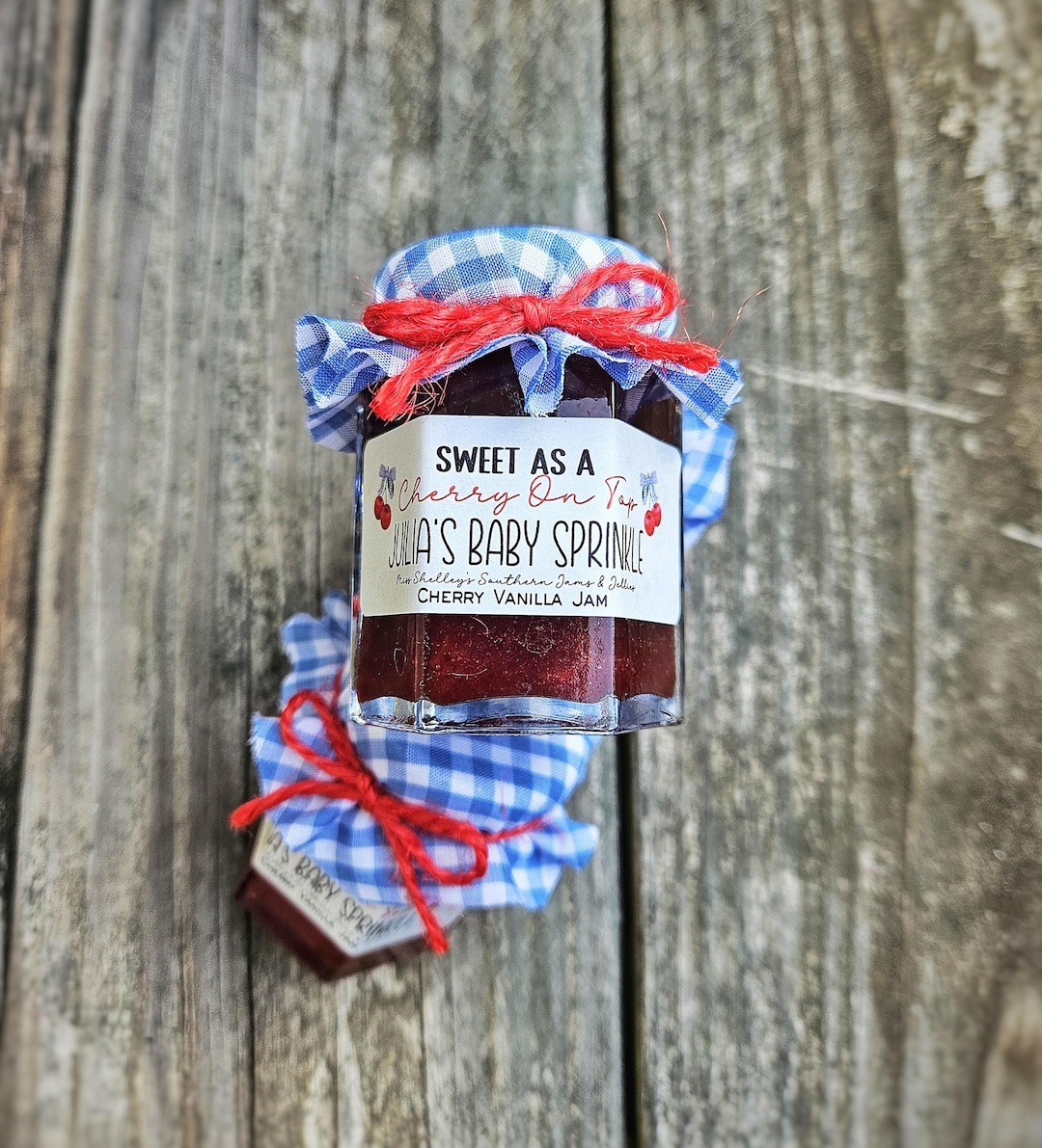 Cherry on Top Baby Shower Favors - 10-20 (1.5oz or 2oz) Jam Favors ...