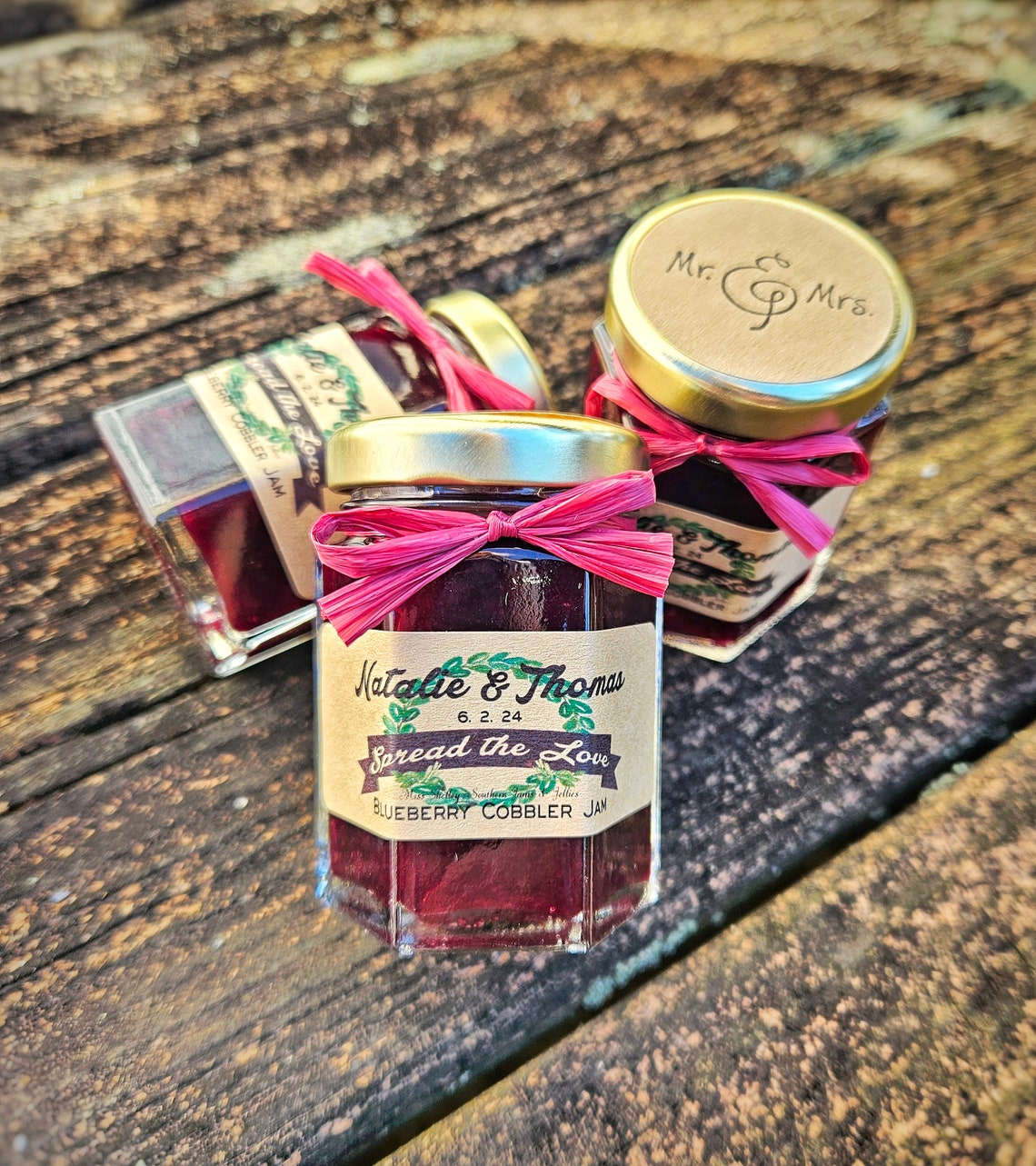 Personalized Jam Favors (2oz): Rustic Wedding, Bridal, Baby Shower - Etsy