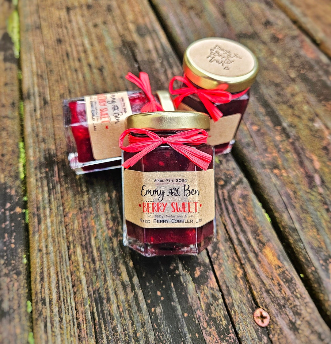 Rustic Jam Wedding Favors: Personalized 2oz Jars, Set of 170 - Etsy