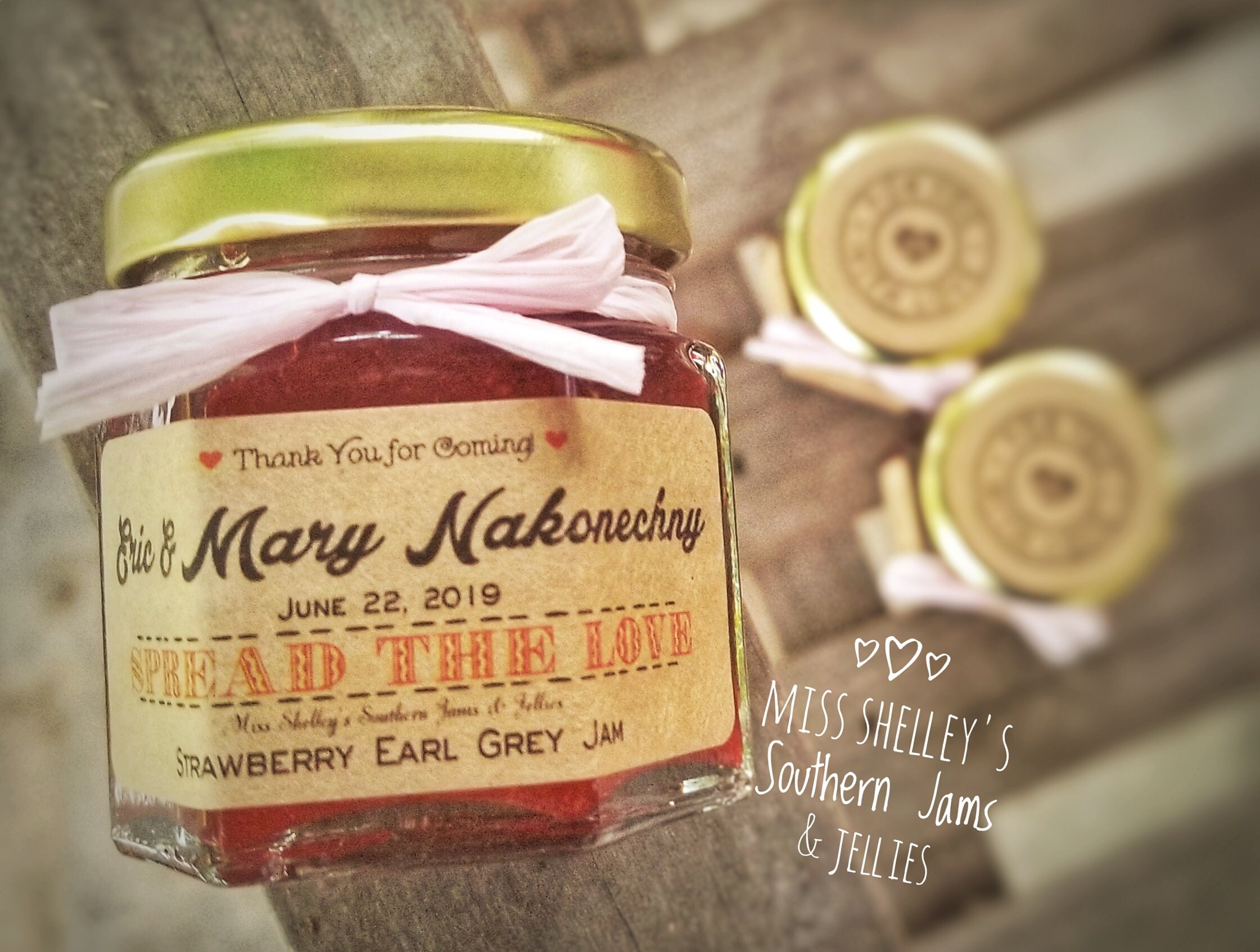 120 1.5oz Rustic Jam Wedding Favors Personalized Wedding | Etsy