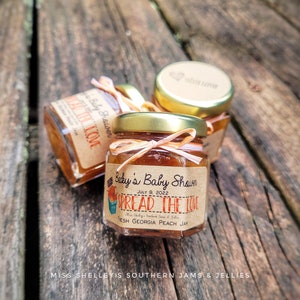 Personalized Mini Jam Favors: Rustic Wedding & Bridal Shower (1.5oz or ...